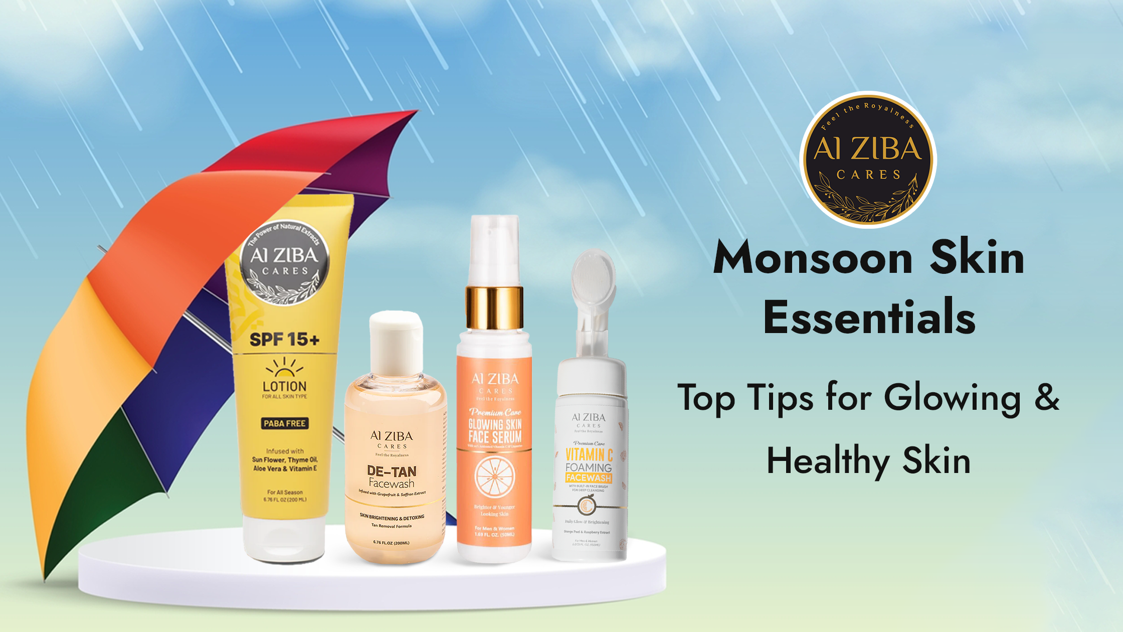 Monsoon Skin Essentials: Top Tips for Glowing & Healthy Skin – ALZIBA CARES